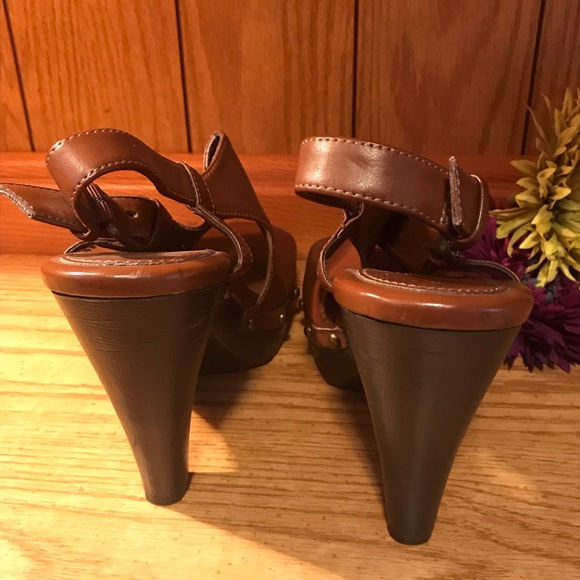 Chaps | Shoes | Chaps Sarita Clog Heel Sandals | Poshmark